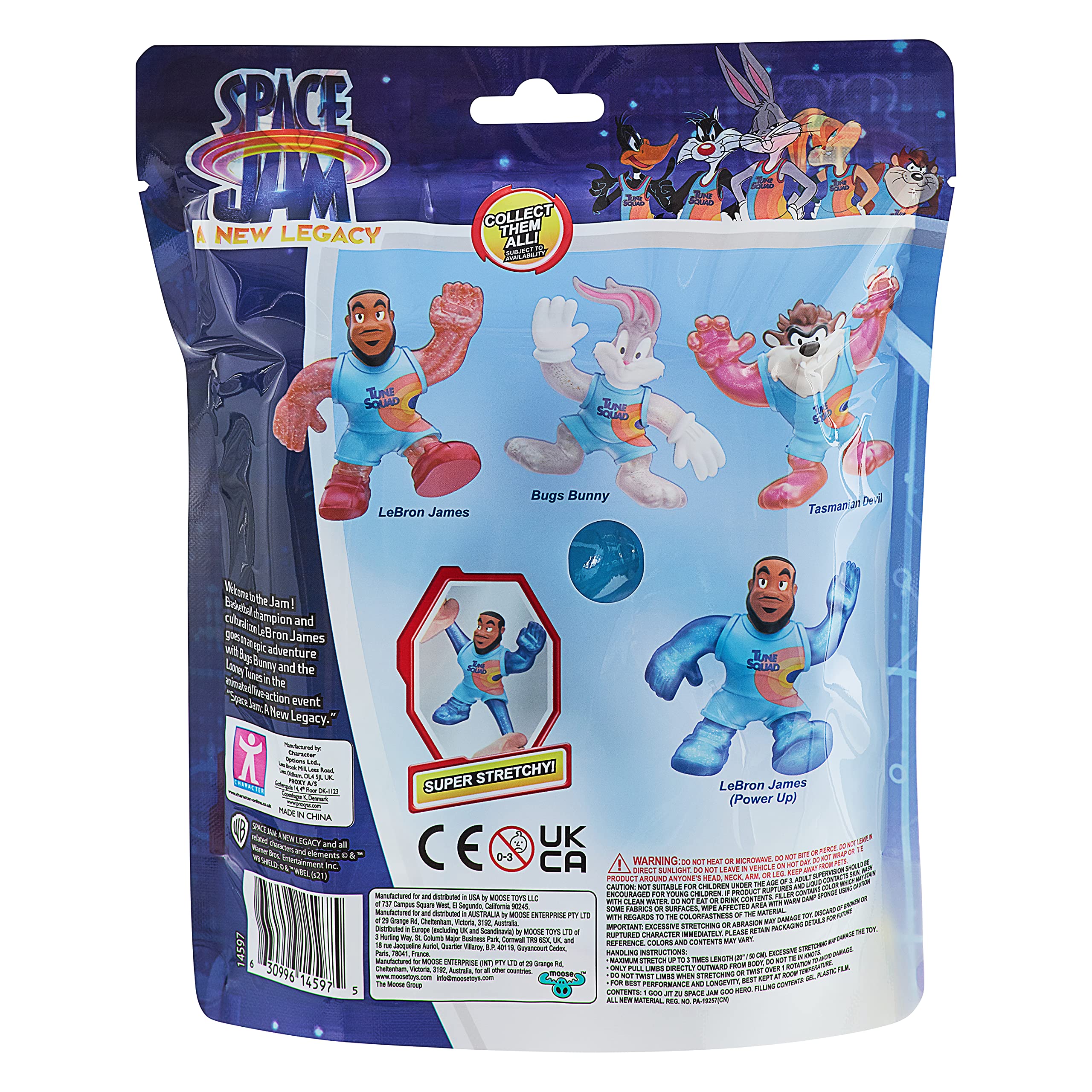 Moose Toys Heroes of Goo JIT Zu β Space Jam: A New Legacy - 5" Stretchy Goo Filled Action Figure - Lebron James (Power Up)