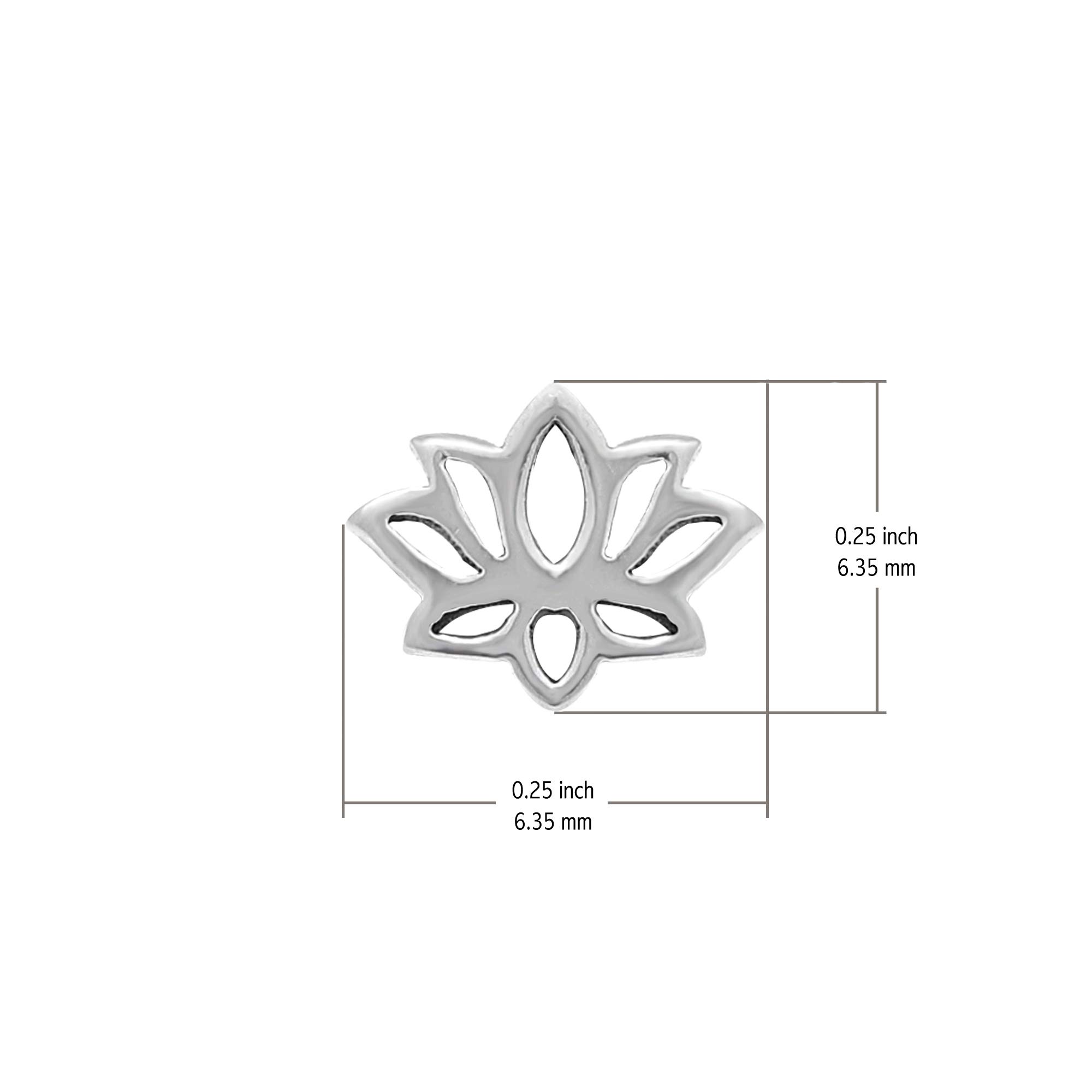 Boma Jewelry Sterling Silver Lotus Blossom Flower Stud Earrings