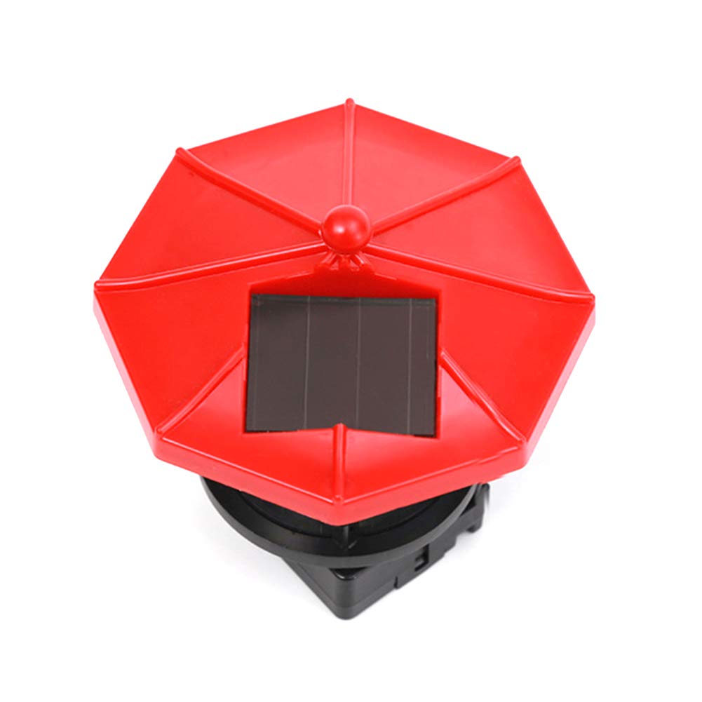 PXRJE Solar Lighthouse,LED Solar Powered Lighthouse,IP65 Waterproof LED Solar Hanging Lamp,360 Degree Rotatable Outdoor Solar Light,Suitable for use in courtyards, lawns, etc(Red,3.74inch)