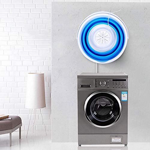 BHVXW Foldable Mini Washing Household Machine Rotating Turbines Washer USB Charging Laundry Clothes Cleaner for Home Travel (Color : Style Two)