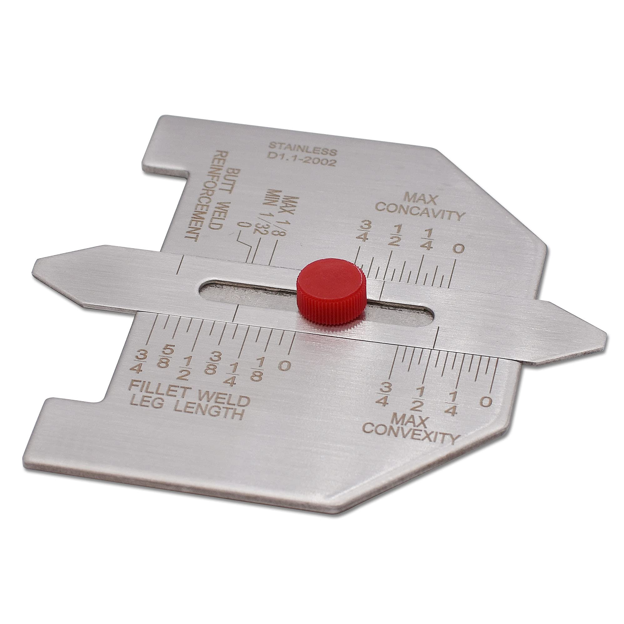 GZTIGWELD Automatic Weld Size Gauge Butt & Fillet Weld Welding Gauge Inch Stainless Steel