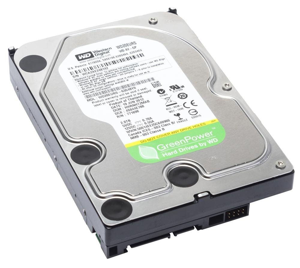Western Digital AV-GP 2TB 3.5inch SATA 3 Gb/s 5400rpm 64mb Buffer Hard Drive (WD20EURS)