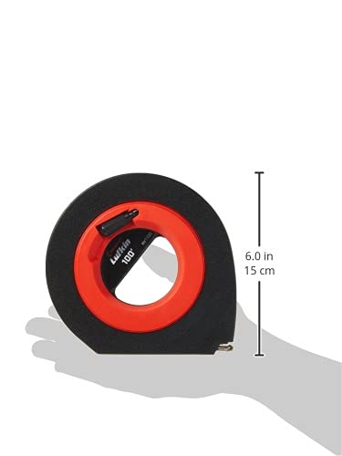 Crescent Lufkin 3/8" x 100' Hi-Viz Orange Speedwinder Yellow Clad Long Steel Tape Measure - HYT100