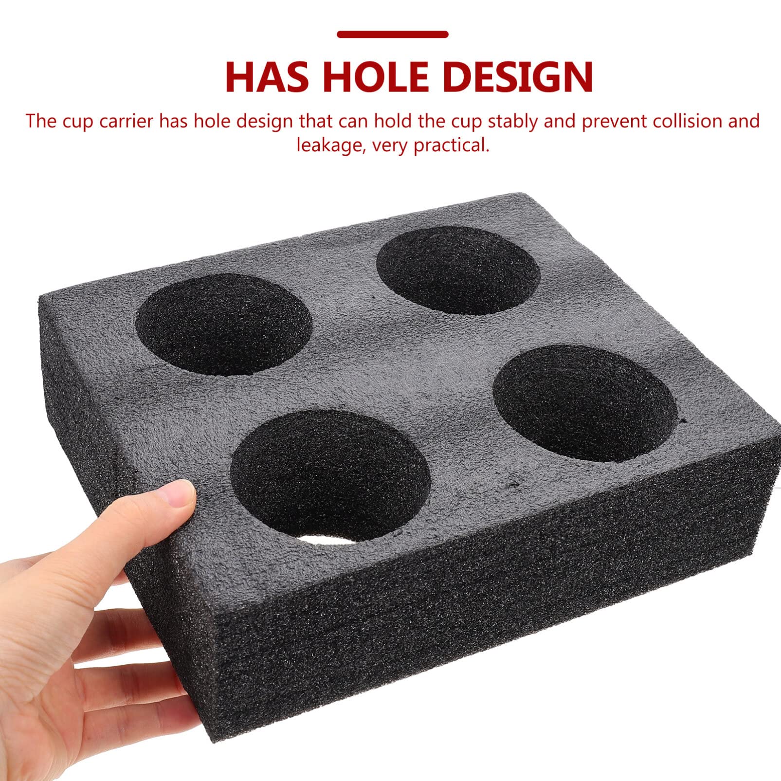 Cabilock 2Pcs Cola Milk Tea Cup Saucer Cup Carrier Door Dash Supplies Coffee Carrier Trays Takeout Coffee Cup Holder Beverage Carrier Trays Drink Pearl Cotton Four Holes Tea Milk