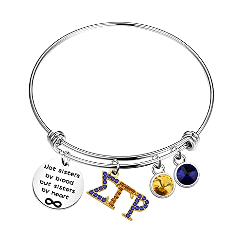HOLLP 1922 Sigma Gamma Rho Sorority Jewelry SGR Bracelet Not Sisters by Blood But Sisters by Heart Bracelet Sister Gift for Sorority Women Girls (Bracelet-1)