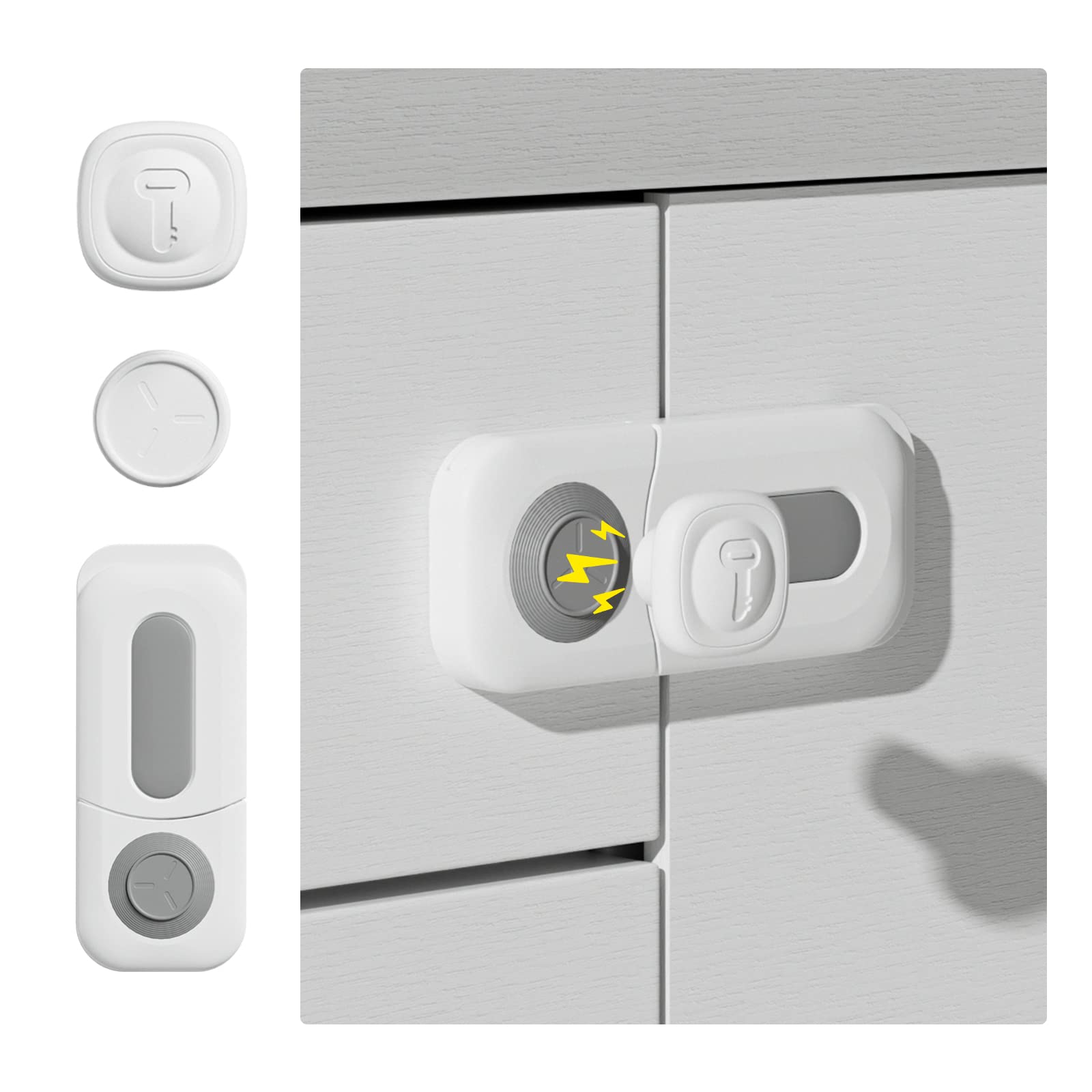 Dlafukids Magnetic Baby Proofing Cabinet Locks-Child Safety Locks for Drawers, Dishwasher,Oven,Refrigerator(6 Locks with 1 Key)-Easy Installation with 3M Adhesive