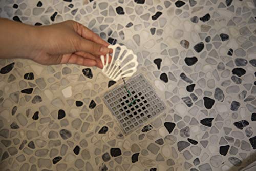 DrainWig Shower Drain Protectors, As Seen on Shark Tank, Disposable Hair Catchers, Ocean, Pack of 12