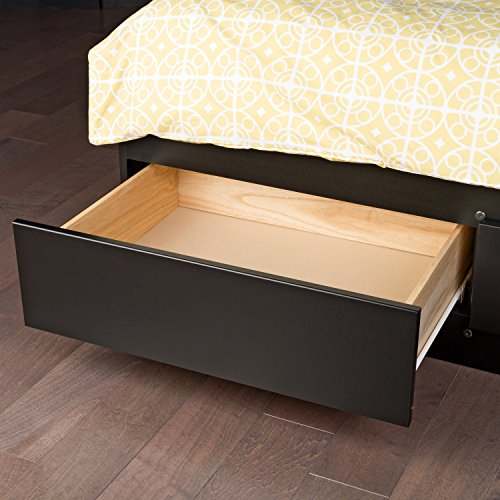 Prepac Twin Mate's Platform Storage Bed with 3 Drawers, Black
