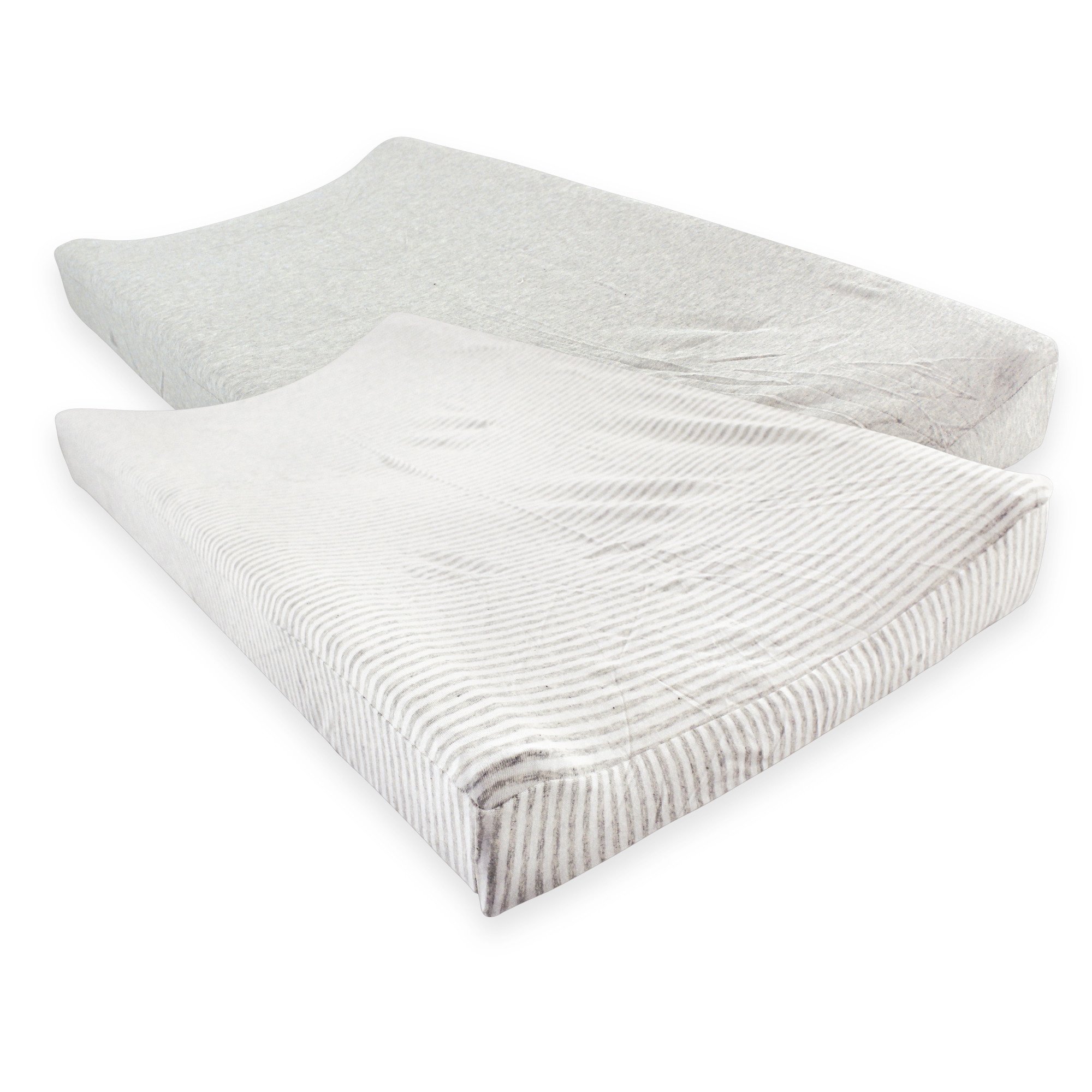 Touched by Nature Unisex Baby Organic Cotton Changing Pad Cover, Heather Gray, One Size