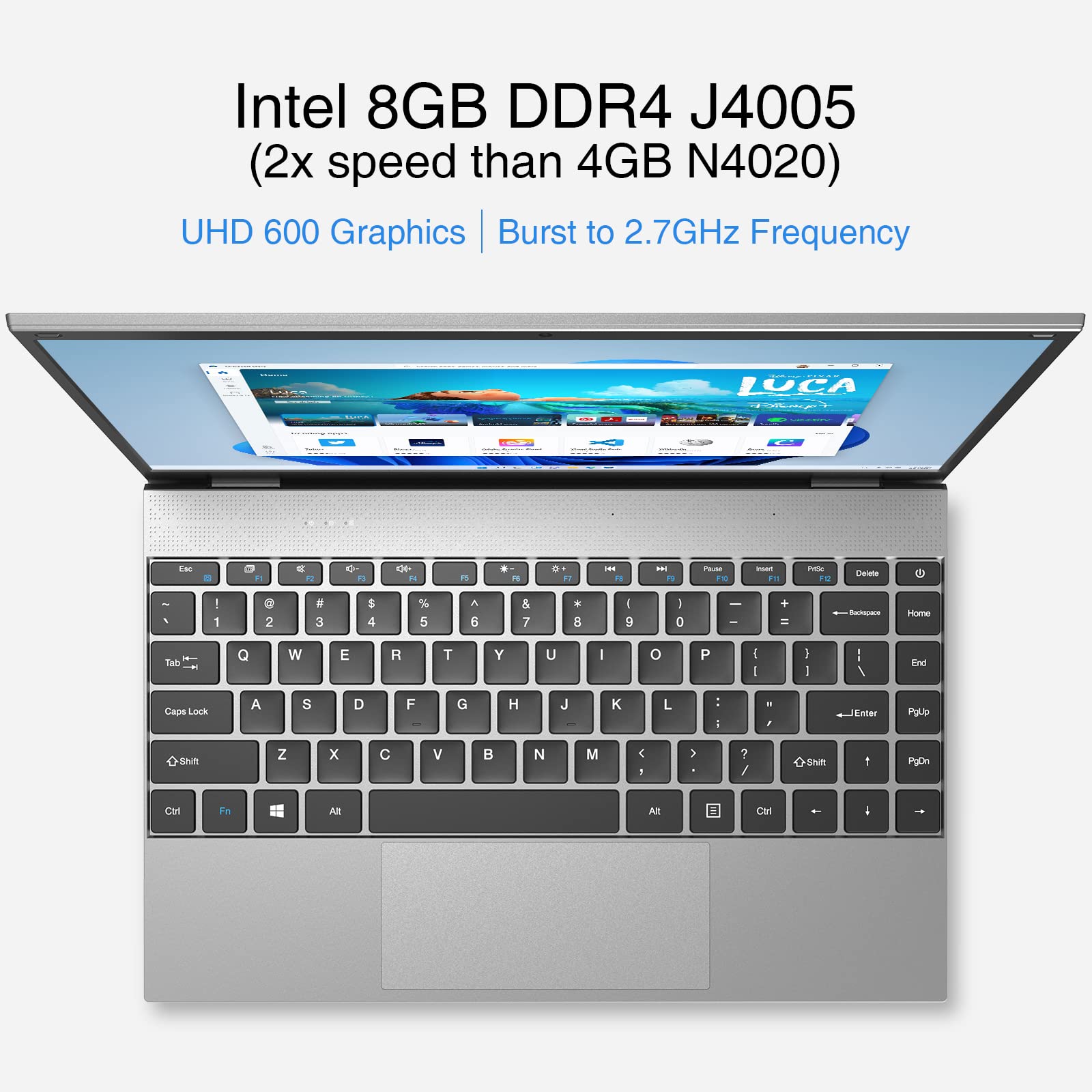Coolby Windows 11 Laptop, 8GB DDR4 RAM / 128GB SSD Laptop Computer with Intel Celeron J4005, 14.1" FHD 1920X1080 IPS Display, Support 2.4G/5G Hz WiFi, BT, Long-Lasting Battery