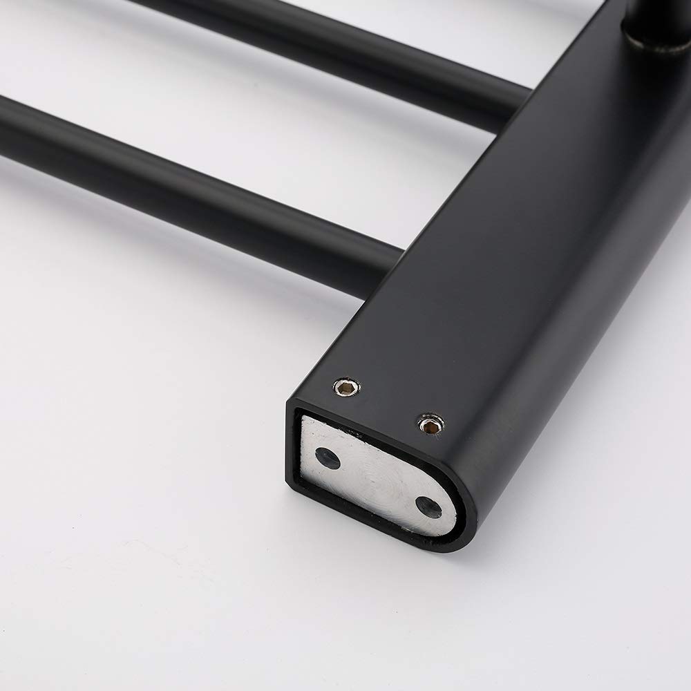 DFHBFG Matte Black Stainless Steel Towel Bathrobe Clothes Holder Rack Double Layer Kitchen Bathroom WC Accessories