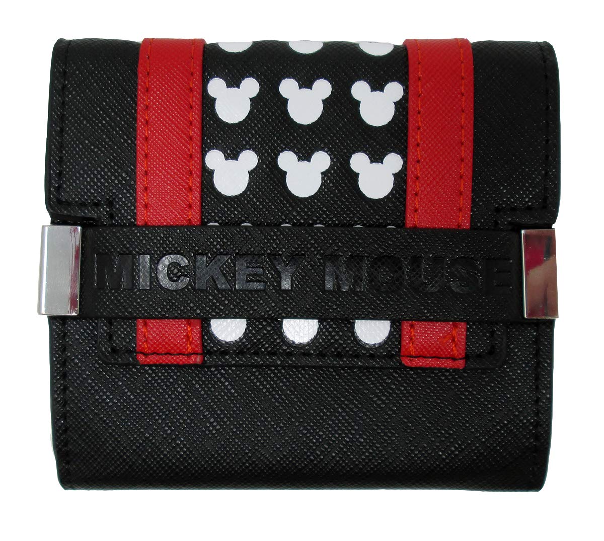 Loungefly x Disney Mickey Mouse Flap Mini Wallet (Black/Red, One Size)