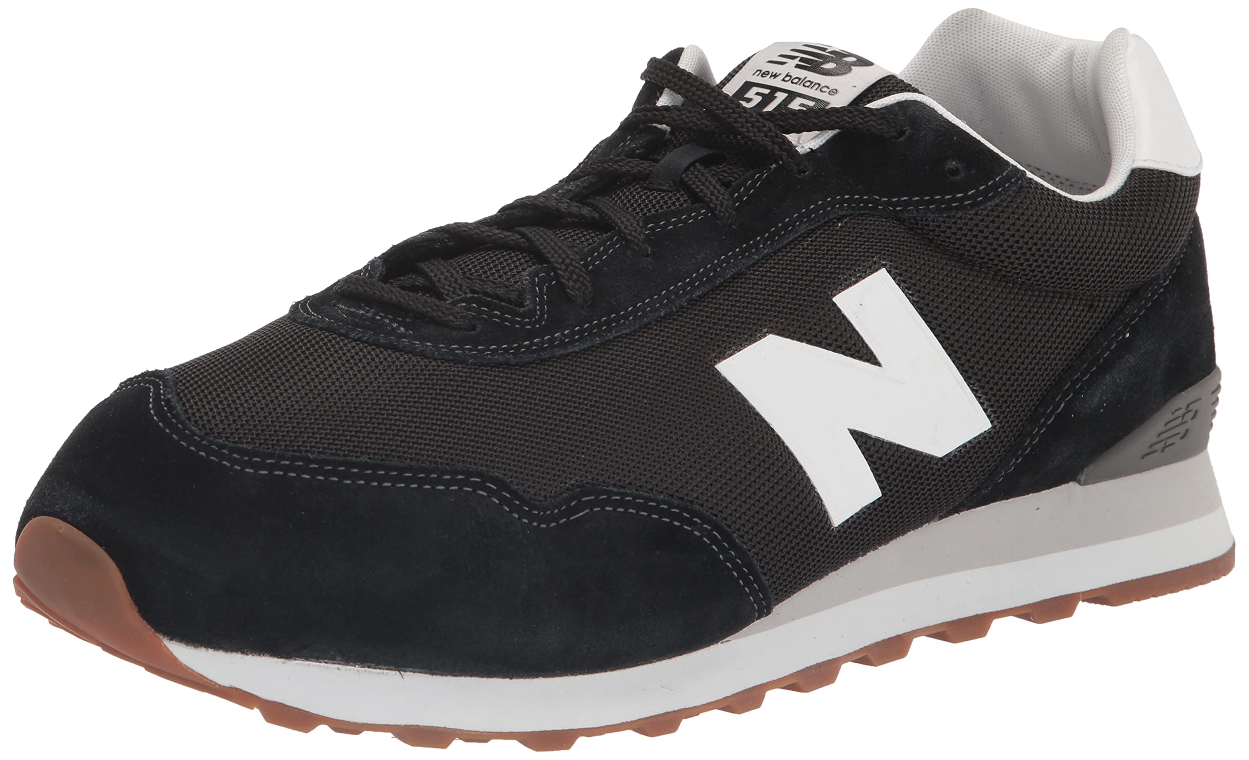 New Balance Men's 515 V3 Classic Sneaker, Black/Nb White, 10