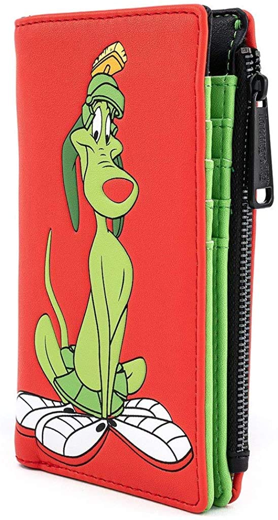 Loungefly x Looney Tunes Marvin the Martian K-9 Flap Wallet (Red/Green, One Size)