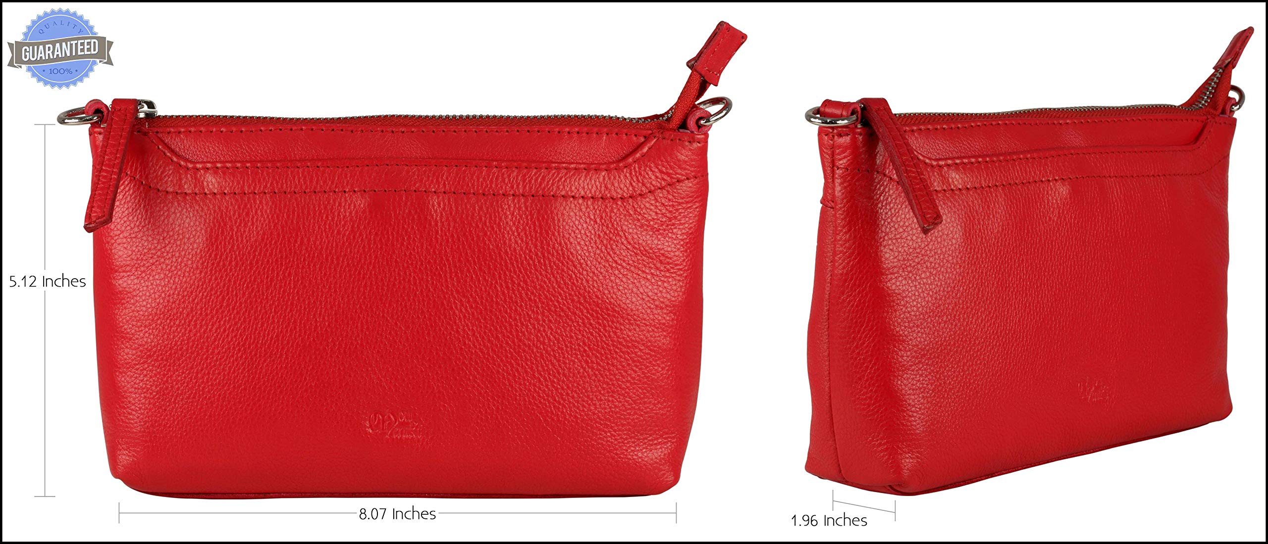 Mou Meraki Genuine Leather Crossbody Purse and Handbags - Crossover Bag Over the Shoulder Women