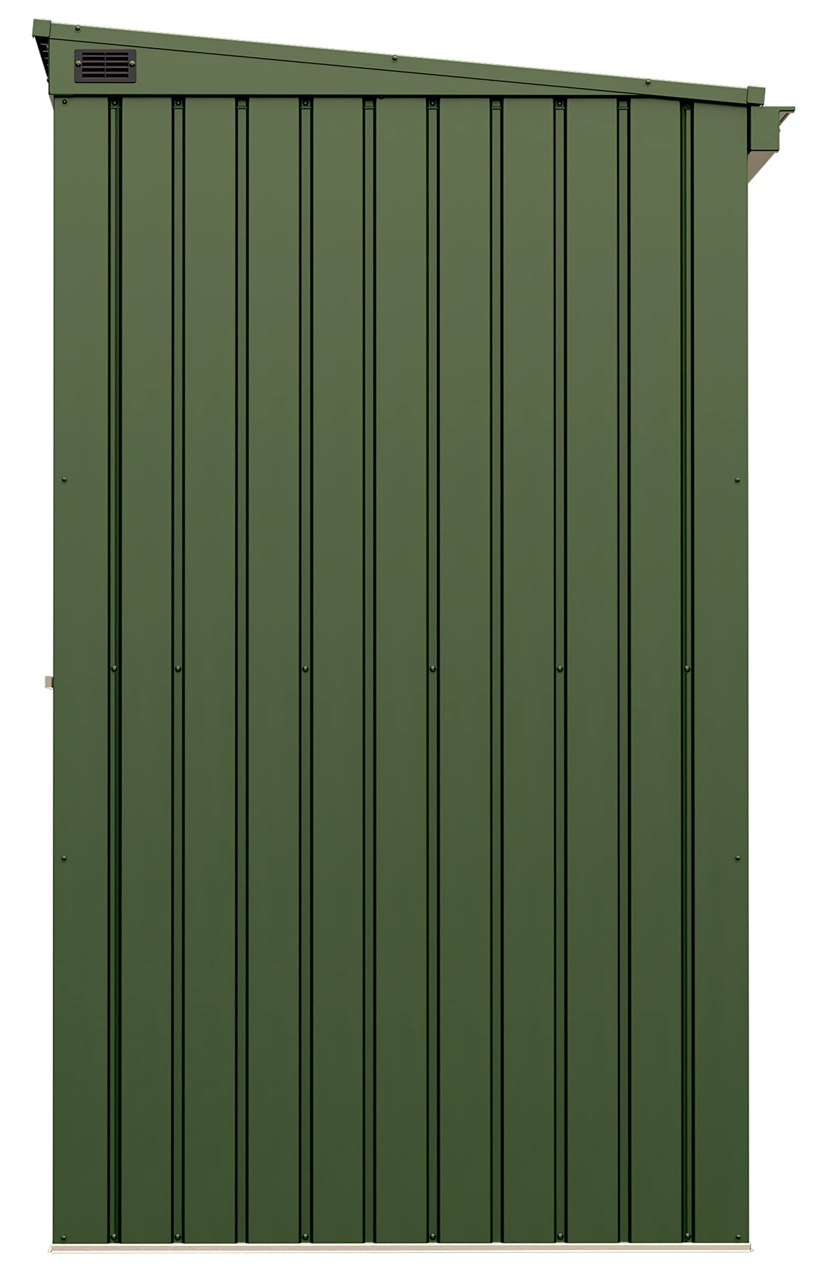 Scotts 10' x 4' Garden Storage Shed Outdoor Lockable Water-Resistant Steel Building with Tool Hanger and Pent Roof, Green