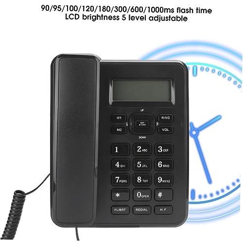 Corded Telephone for Home and Office - Desk with Wired Landline Connection Ideal for Business Use