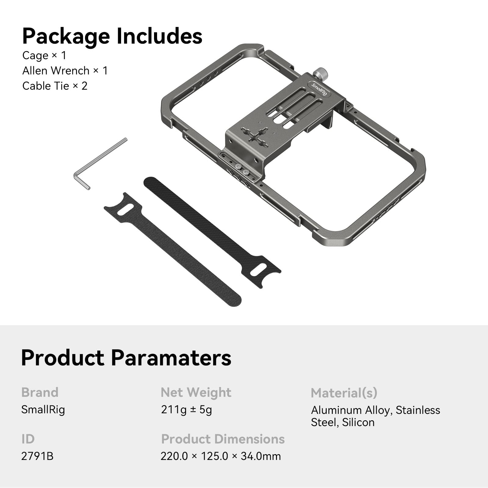 SmallRig Universal Smartphone Video Rig for iPhone 16 15 14 for Samsung, Filmmaking Vlogging Rig Aluminium Alloy Phone Video Cage Grip with Cold Shoe Mount for Videomaker Videographer