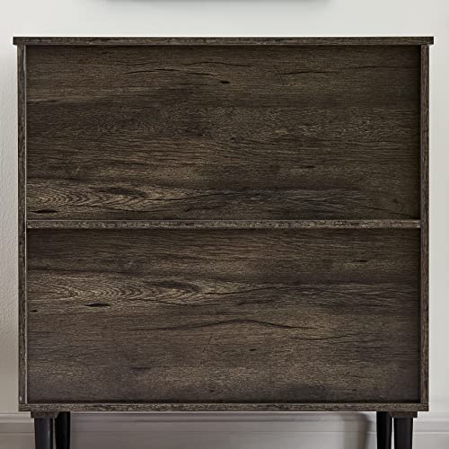 IRCPEN Sideboard Buffet Storage Cabinet, Small Accent Cabinet with Barn Door, 31.5" Cupboard Sliding Barn Door Kitchen Cabinet with Shelves for Bar, Living Room,Dining Room, Hallway (Dark Grey)