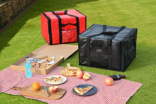 New Star Foodservice 50134 Insulated Pizza Delivery Bag, 20" by 19" by 13", Red