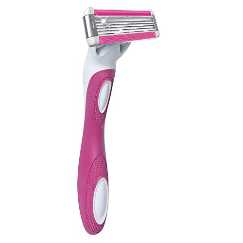 BIC Click 5 Soleil Women's Disposable Razors, 5 Blades With a Moisture Strip For a Smoother Shave, 1 Handle and 6 Cartridges, 7 Piece Razor Set