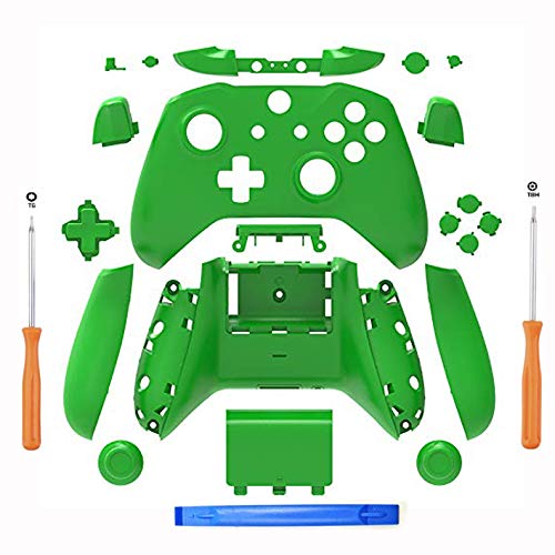 SN-RIGGOR Replacement Housing Full Shell Set Full Buttons Set Faceplates ABXY Buttons RB LB Bumpers for Xbox One S Slim Controller (3.5 mm Headphone Jack) S Controller Repair Parts (Yellow)