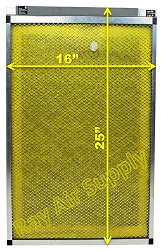 RAYAIR SUPPLY 16x25 MicroPower Guard Air Cleaner Replacement Filter Pads (6 Pack) Yellow