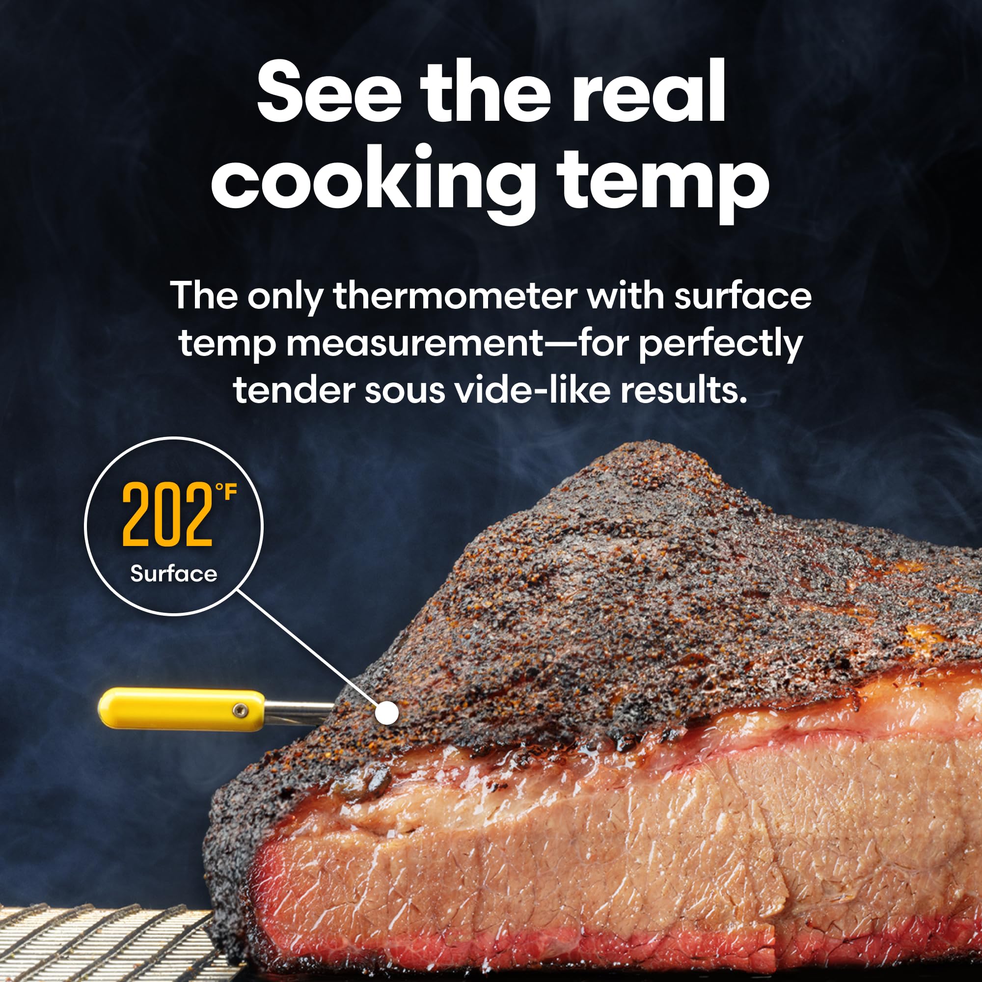 Combustion Predictive Thermometer & Display: Wireless Meat Thermometer, Bluetooth + Cloud Connectivity β Eight Sensors for Precise Cooking Predictions β Onboard Food Safety β TrueCore Sensing