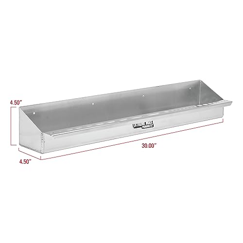 Extreme Max 5001.6202 All-Purpose Wall-Mount Aluminum Shelf for Race Trailer, Garage, Shop, Enclosed Trailer, Toy Hauler - 4" x 30"