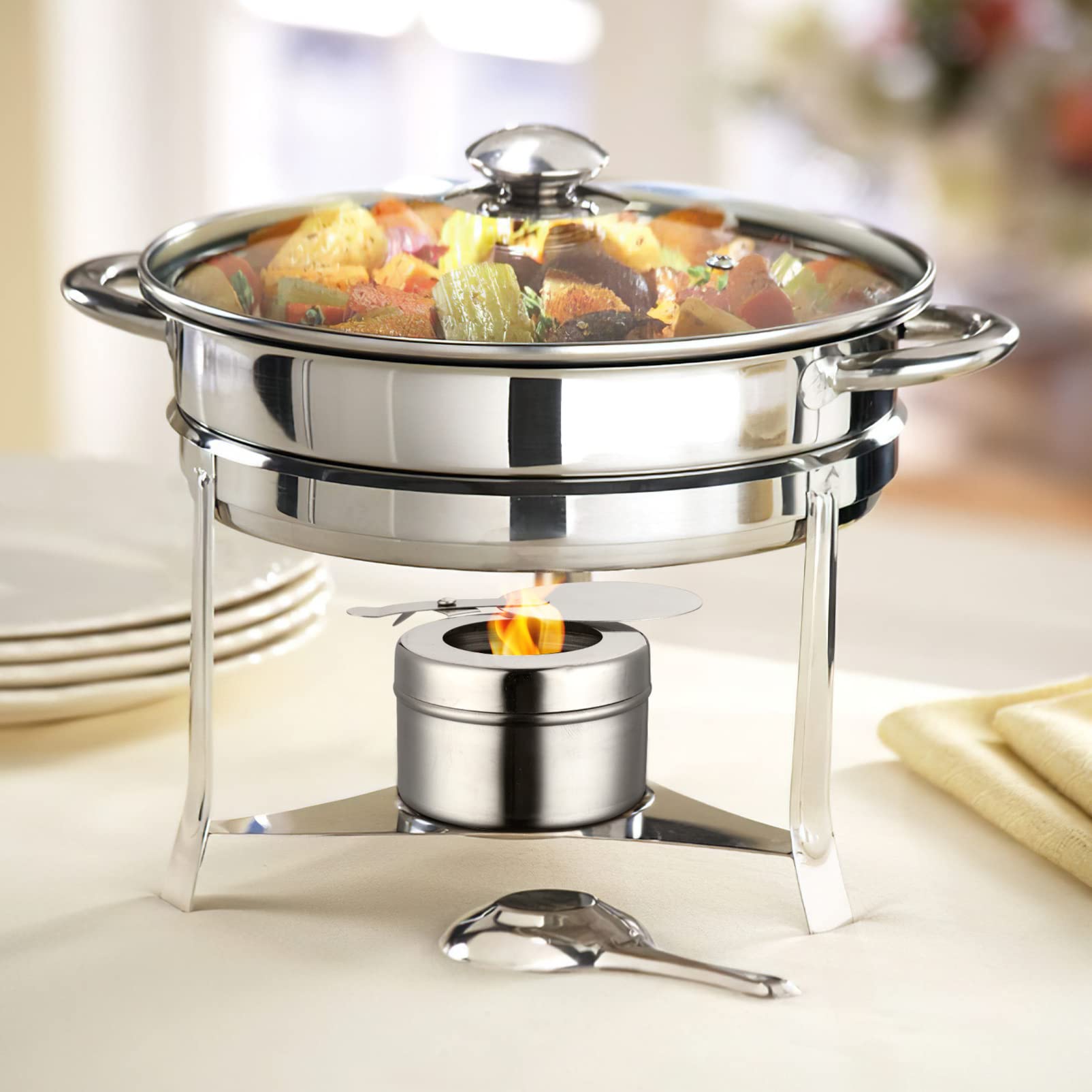 Cabilock 8 Pcs Fuel Holder Can Cover Chafing Chafer Heat Fuel Can Mini Stoves Buffet Server Warming Trays for Buffets Stereo Cans Fuel Cans Utensil Holder Alcohol Stove Suite Food