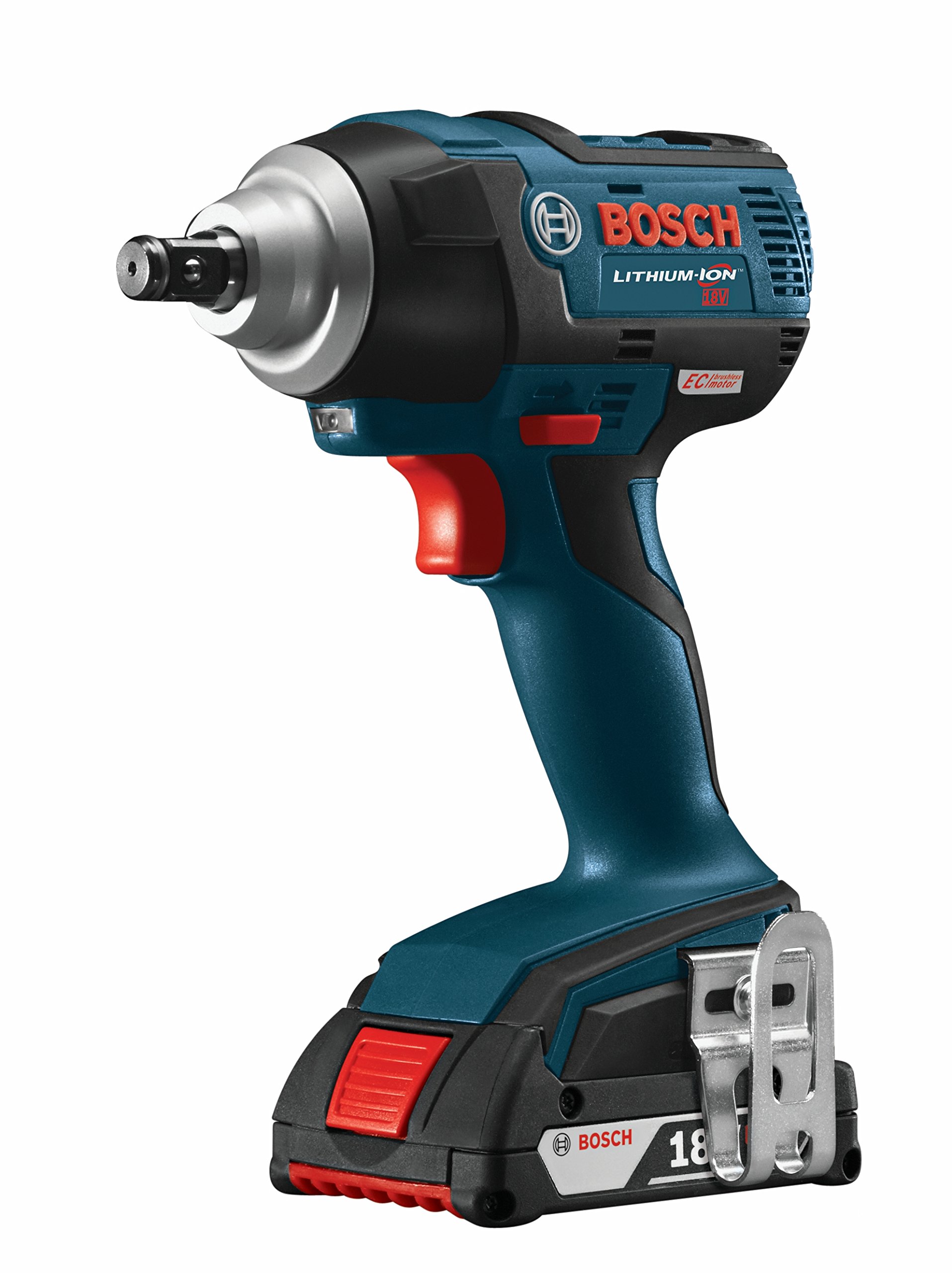 Bosch IWMH182-01 18V Brushless Impact Wrench with 1/2" Square Drive, 2 Batteries, Charger, and Carry Bag