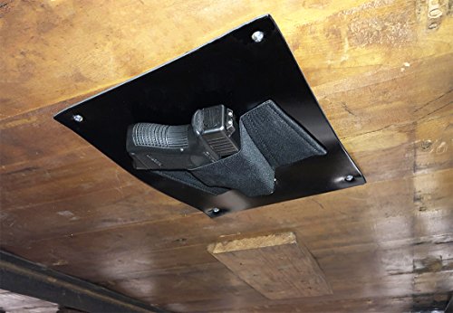 Bluestone Safety Under The Desk Holster| Bedside Holster| Wall Mounted Tactical Gun Holster| Under The Desk Pistol Gun Holder| Fits Nearly Any Handgun