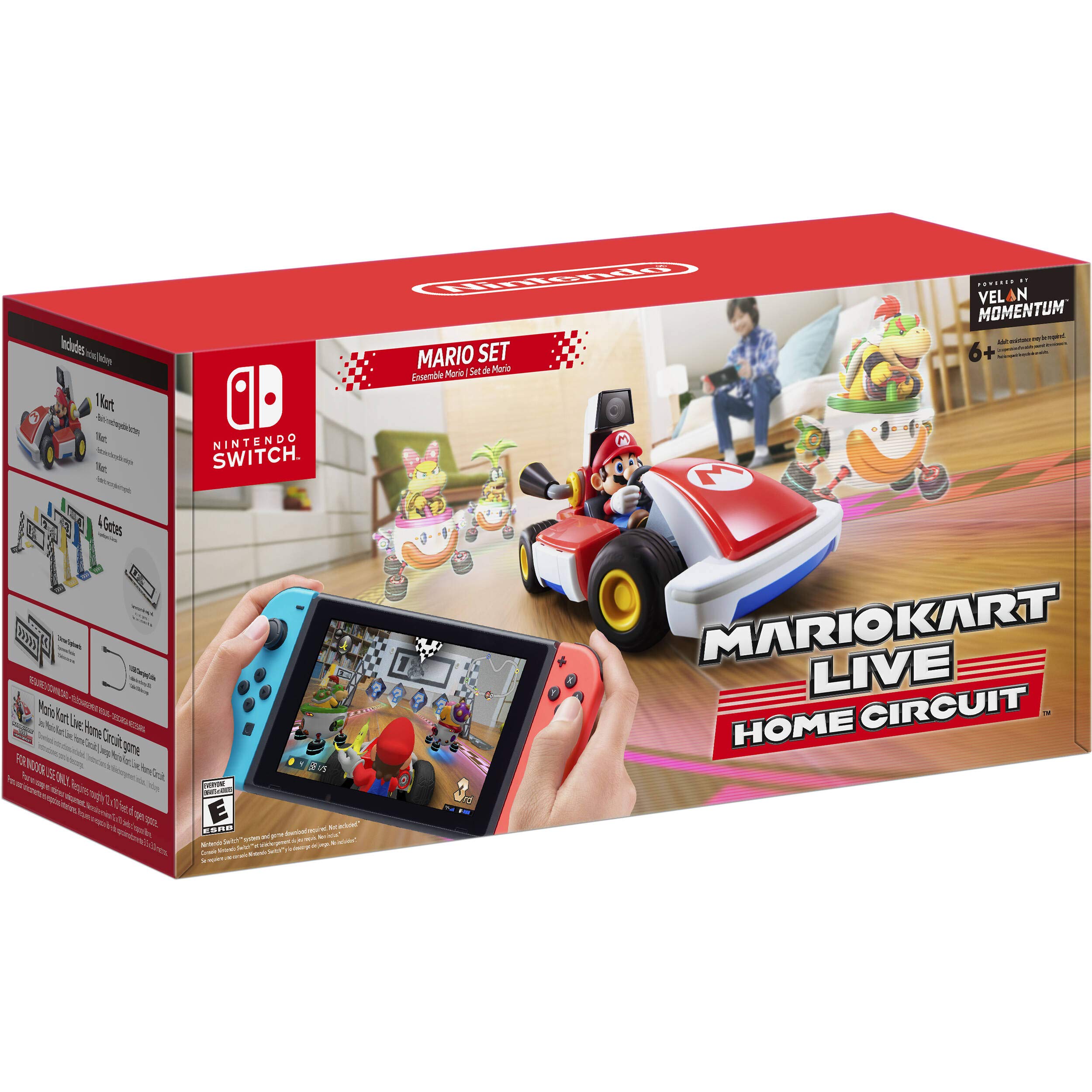 Nintendo 2020 Newest - Mario Kart Live: Home Circuit - Mario Set Edition - Holiday Family Gaming Bundle for Nintendo Switch, Nintendo Switch Lite - RED - iPuzzle USB Extension Cable