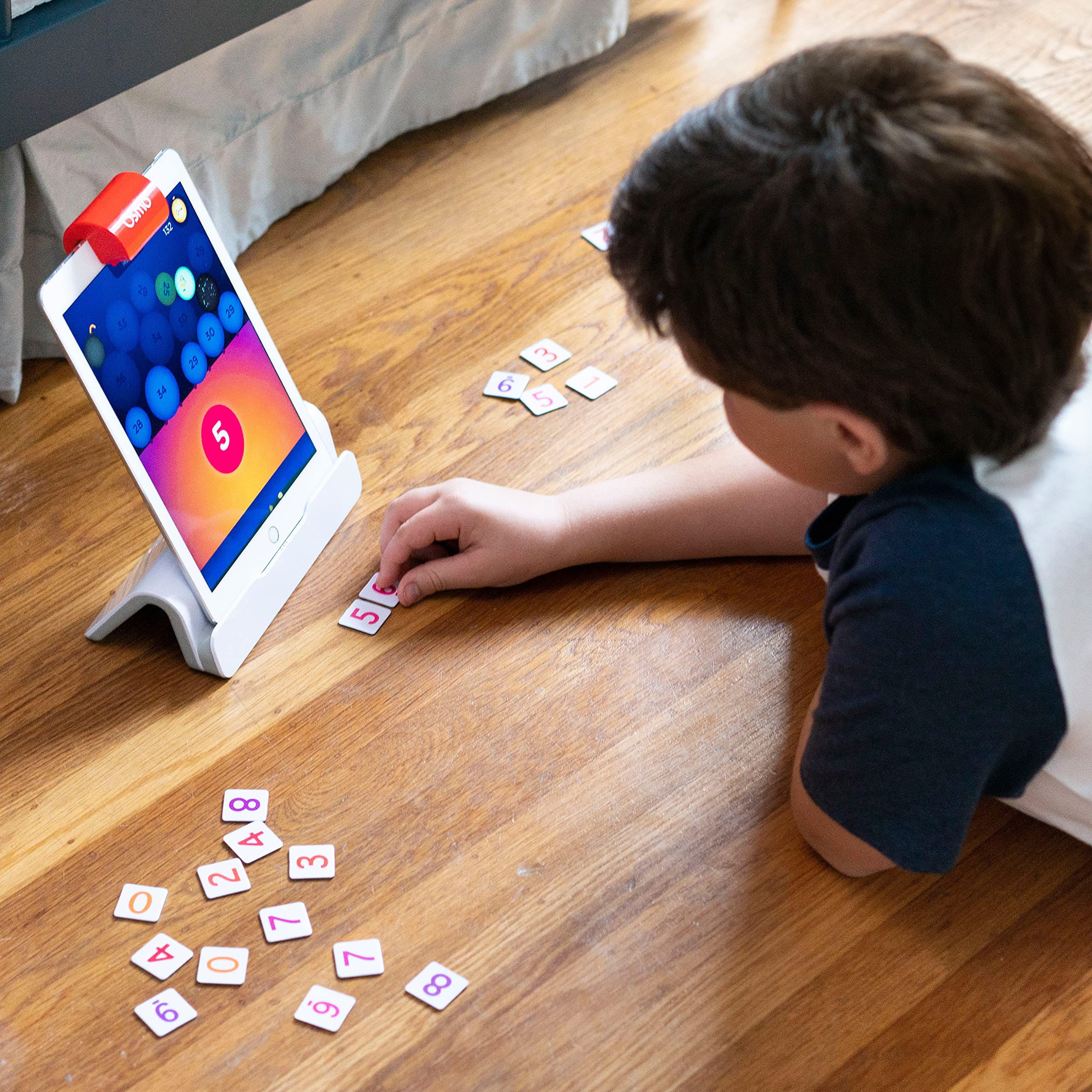 Osmo-Genius Numbers for iPhone, iPad & Fire Tablet - Ages 6-10 - Math Equations (Counting,Addition,Subtraction & Multiplication) Educational Learning Games - STEM Toy-Boy & Girl (Osmo Base Required)