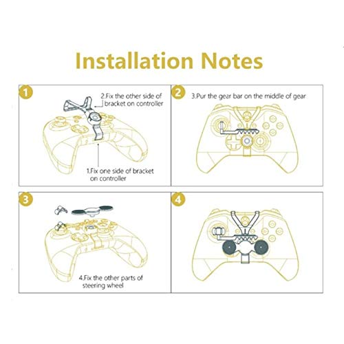 Soapow Game Controller Wheel Driving Force Steering Games for Xbox One S/Xbox One X