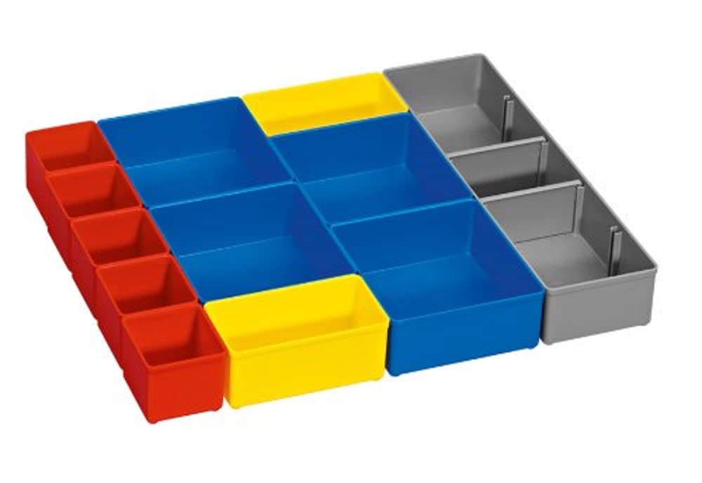 BOSCH Org53-12 Organizer Set for i-Boxx53, Part of Click and Go Mobile Transport System, 12-Piece , Blue