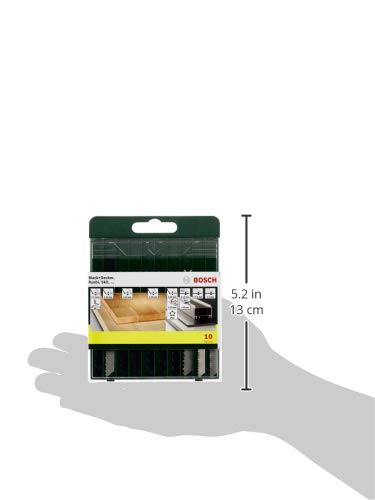 Bosch 2607019460 Jigsaw Blade Set For Wood/Metal with U-Shank 10 Pcs