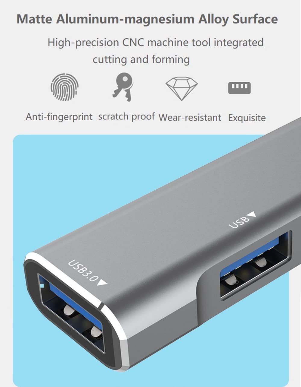 Cotchear USB 3.0 Hub Splitter, 3-Port Data USB Extender Multi Port USB Adapter, 1 USB 3.0 Port / 2 USB 2.0 Port | Mini USB Hub for PC, Laptop, TV,MacBook,Mac Pro, Flash Drive