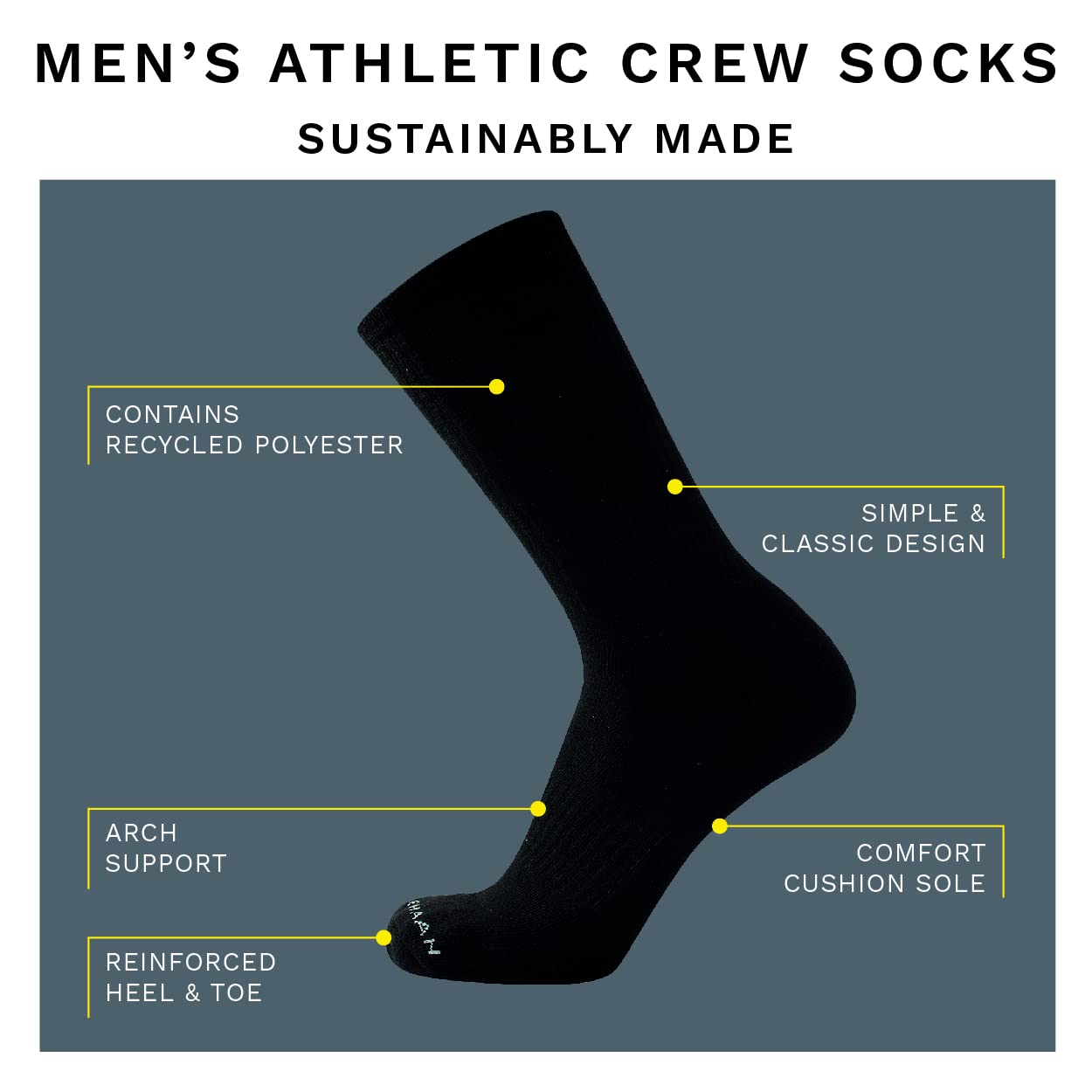 Cole Haan Men's Athletic Socks - Performance Cushion Crew Socks (6 Pack, 12 Pack), Size 7-12, Assorted (12 Pack)