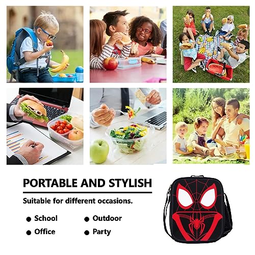 DTREEL Cartoon Backpack 3 Piece Set Girls Boys Adults 17" Backpacks with Lunch Box Pencil Case For School Travel Daypack 17 Inch