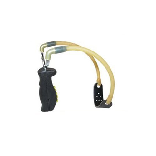 BARNETT Archery Strike Nine Slingshot, Pocket-Sized Slingshot with Standard Power Bands, Black/Yellow, Multi, One Size