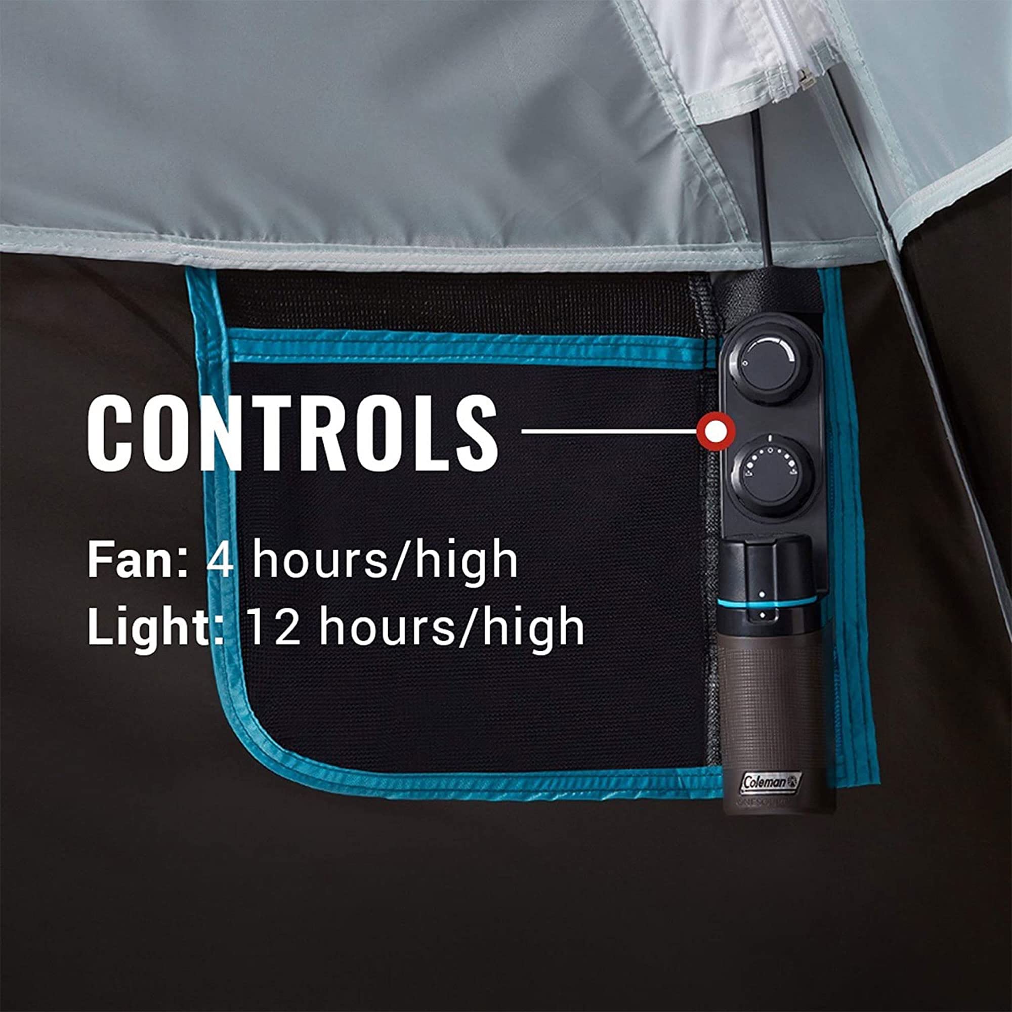 Coleman GuestRest 18" Double High Queen Airbed, OneSource 4-Person Rechargeable LED Tent, & OneSource USB Rechargeable Air Mattress Pump