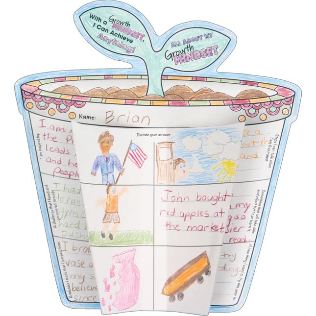 Ready-to-Decorate 3-D Growth Mindset Flowerpots