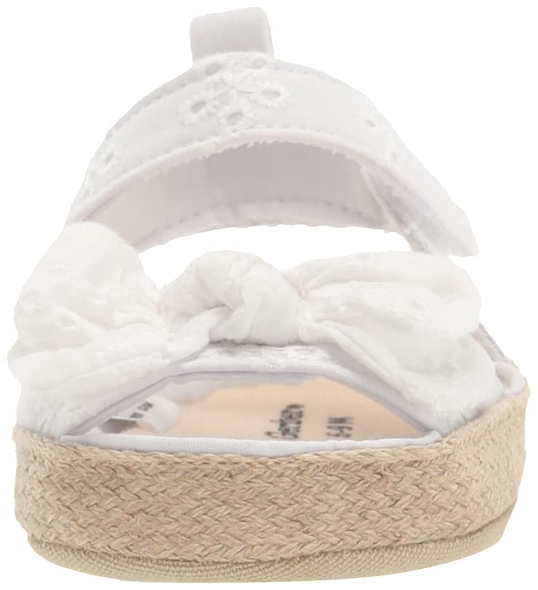 Gerber baby girls Espadrille Sandal Crib Shoe, Eyelet, 3-6 Months Infant US