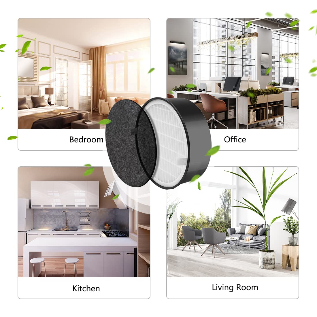 OUNEDA The True HEPA filter,Pre-filter,Activated carbon filter,Air Filter Replacement for LV-H132,Compatible with Levoit Air Purifier LV-H132 Air Purifier Filter 2pcs