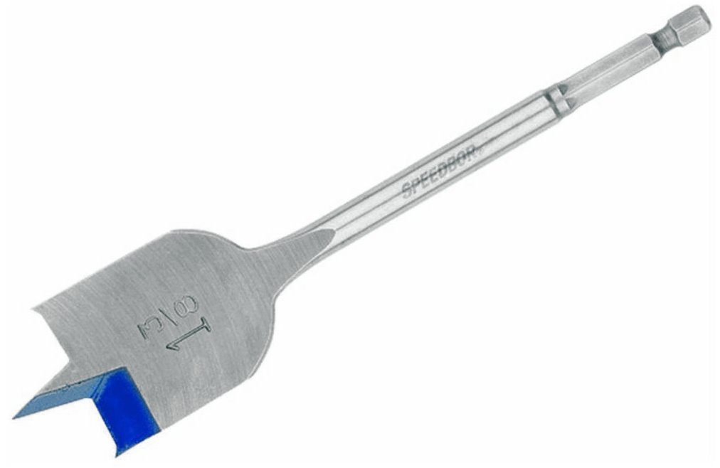 Spade Bit, 1 3/8 In D, 6 In L, I/4 Shank