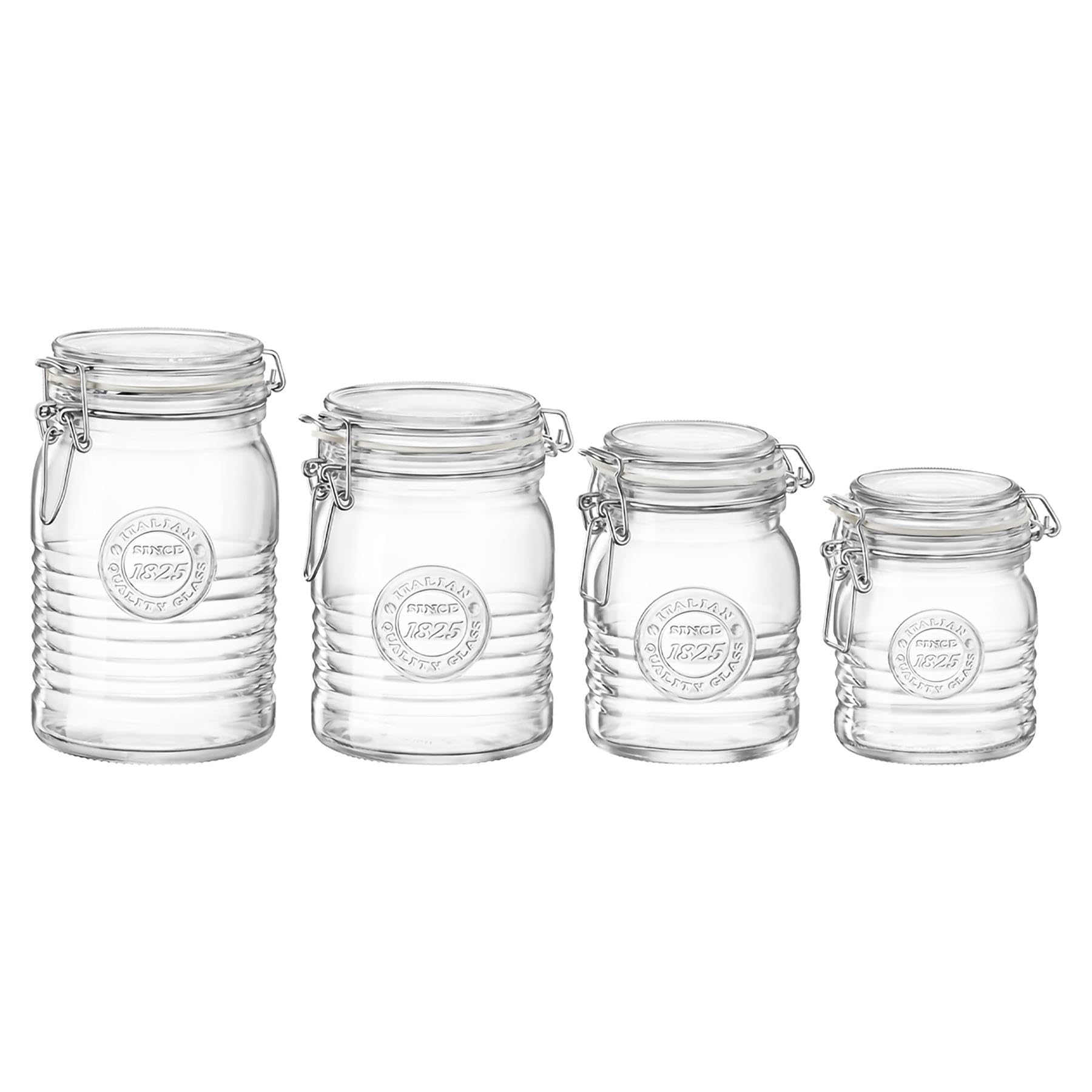 Bormioli Rocco Officina 1825 Glass Storage Jar with Airtight Clip Lid - 750ml