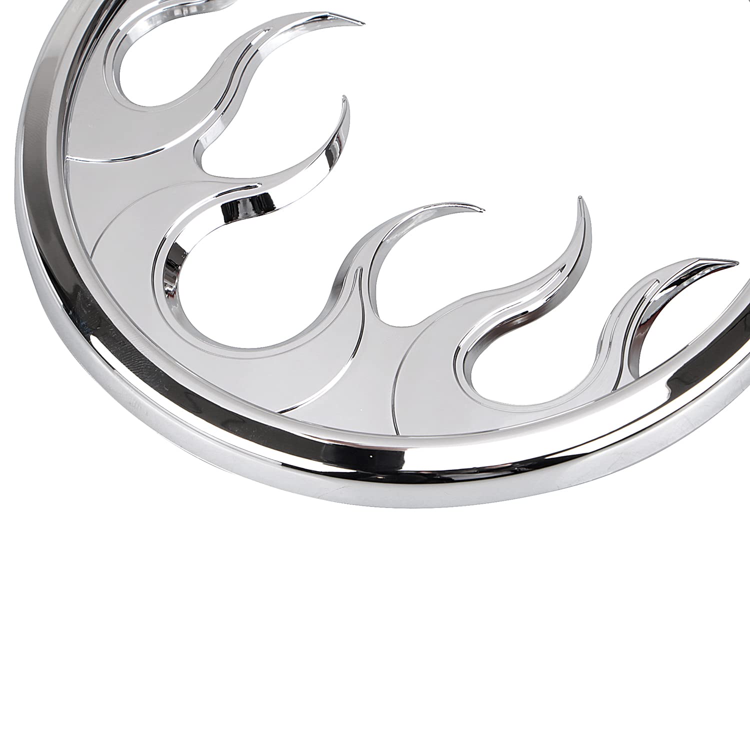 YDLMT 1 Pair Front Chrome Motorcycle Flame Speaker Grill Accent Trim Cover for Harley Touring Electra Street Glide Ultra Limited & Trike 2014-2023