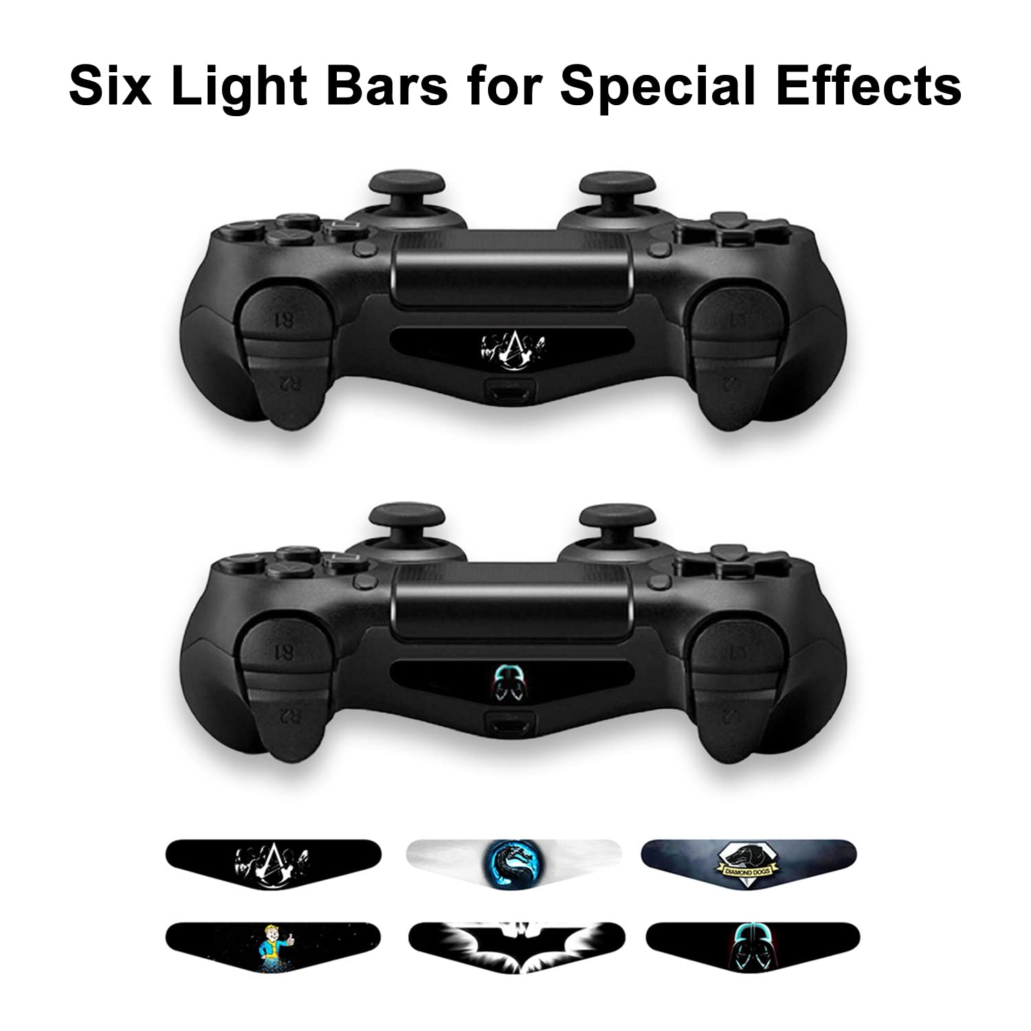 Vinyl Decal Skins for PS4 Console and Controllers- Protective Stickers Cover for PS4 Playstation 4 Console & Two Controllers Accessories -Red and Orange
