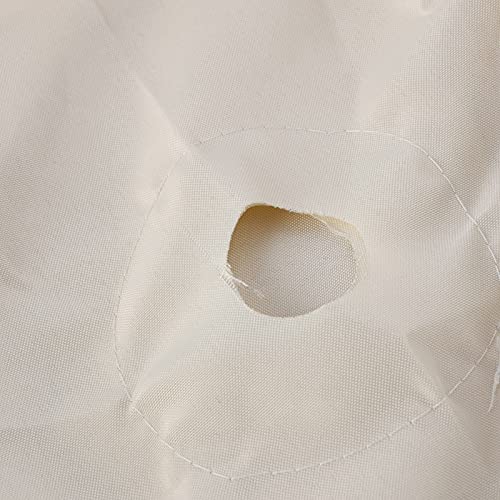 IUIBMI 10Ft Patio Umbrella Replacement Canopy 6 Ribs, Outdoor Umbrella Canopy with 6 Ribs Table Market Yard Umbrella Replacement Top Cover for Backyard Garden Beach (Canopy Only) Beige